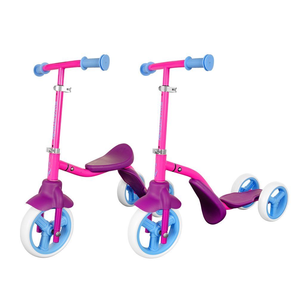 K2 Toddler 3 Wheel Scooter & Ride-On Balance Child Trike 2-in-1 Adjust ...