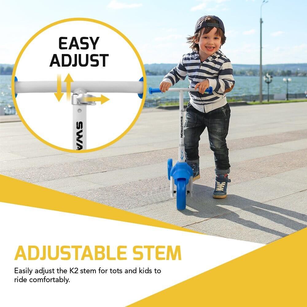 K2 Toddler 3 Wheel Scooter & Ride-On Balance Child Trike 2-in-1 Adjust ...