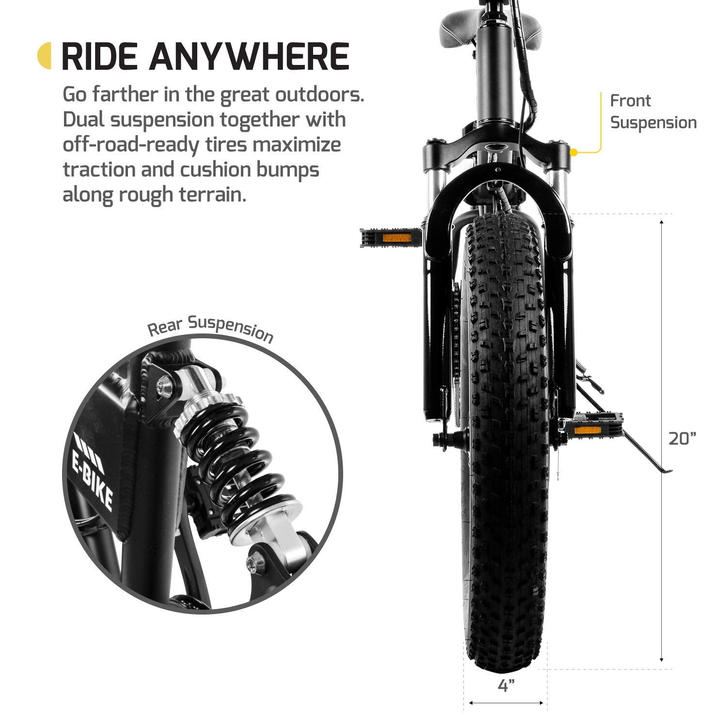 SWAGTRON EB-8 Foldable Fat Tire All-Terrain EBIKE– Swagtron India